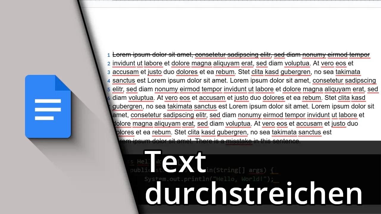 Google Docs Text durchstreichen Tutorial