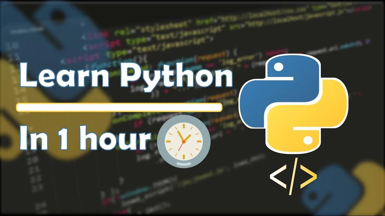 Learn Python for absolute beginners in 1 Hour
