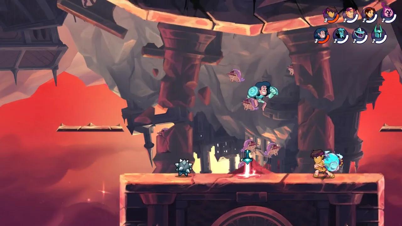 Brawlhalla Crew Battle with Bots as collab characters