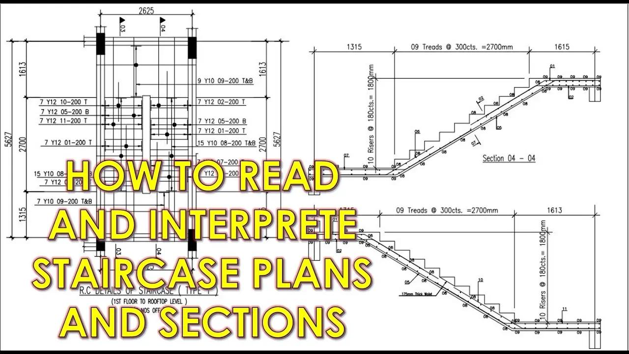 Interpreting Staircase Plan - How To Take Off Quantities For Reinforced ...