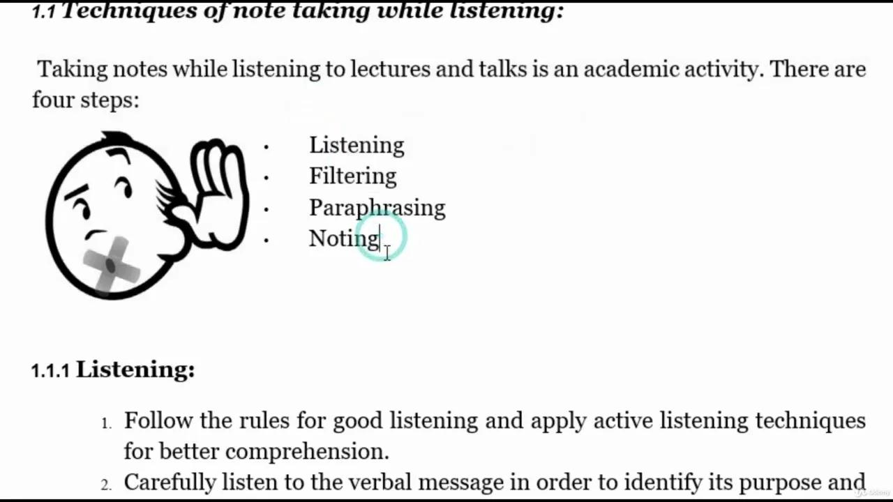 07 Listening and Note Taking