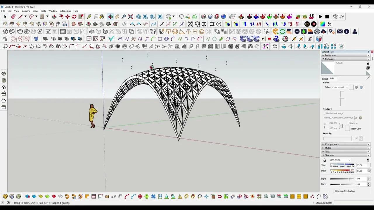 sketchup tutorial / create parametric ROOF in SketchUp