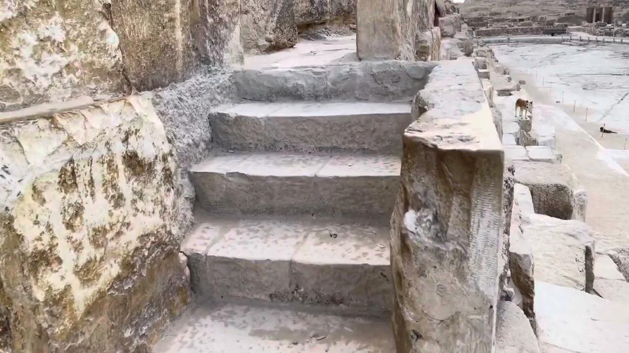 Approaching the Great Pyramid of Giza