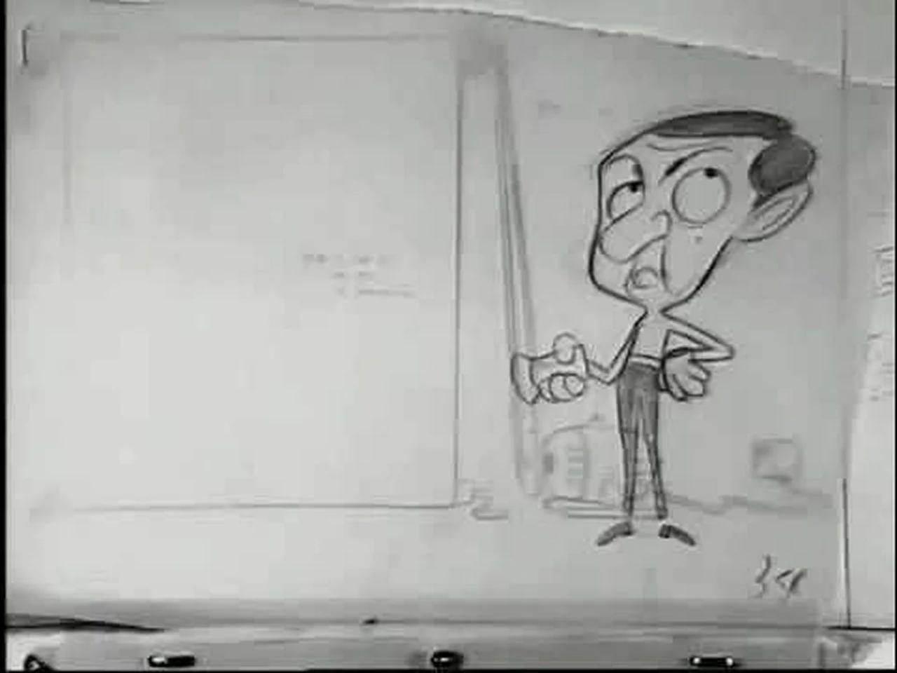 Mr bean reversed title white