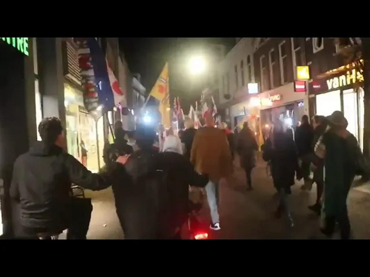 Sneek, The Netherlands protest against the government