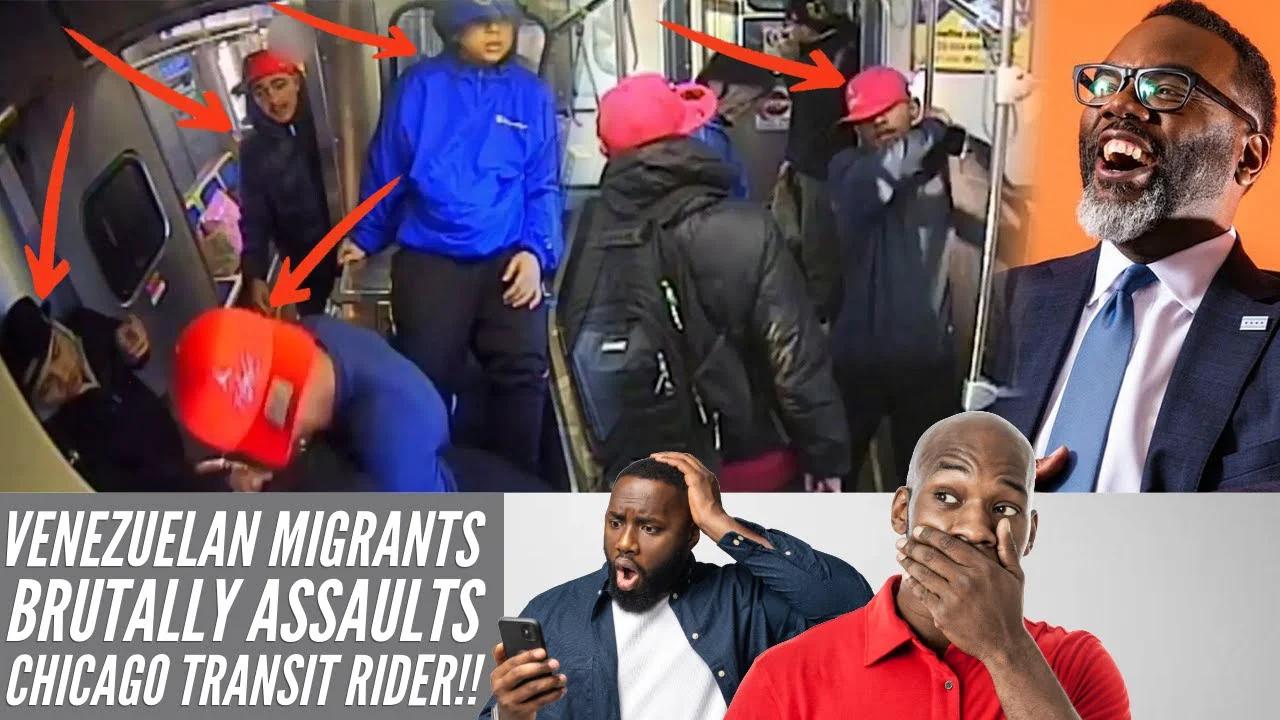 Venezuelan Migrants ATTACKED & ROBBED Chicago Subway Rider On Video