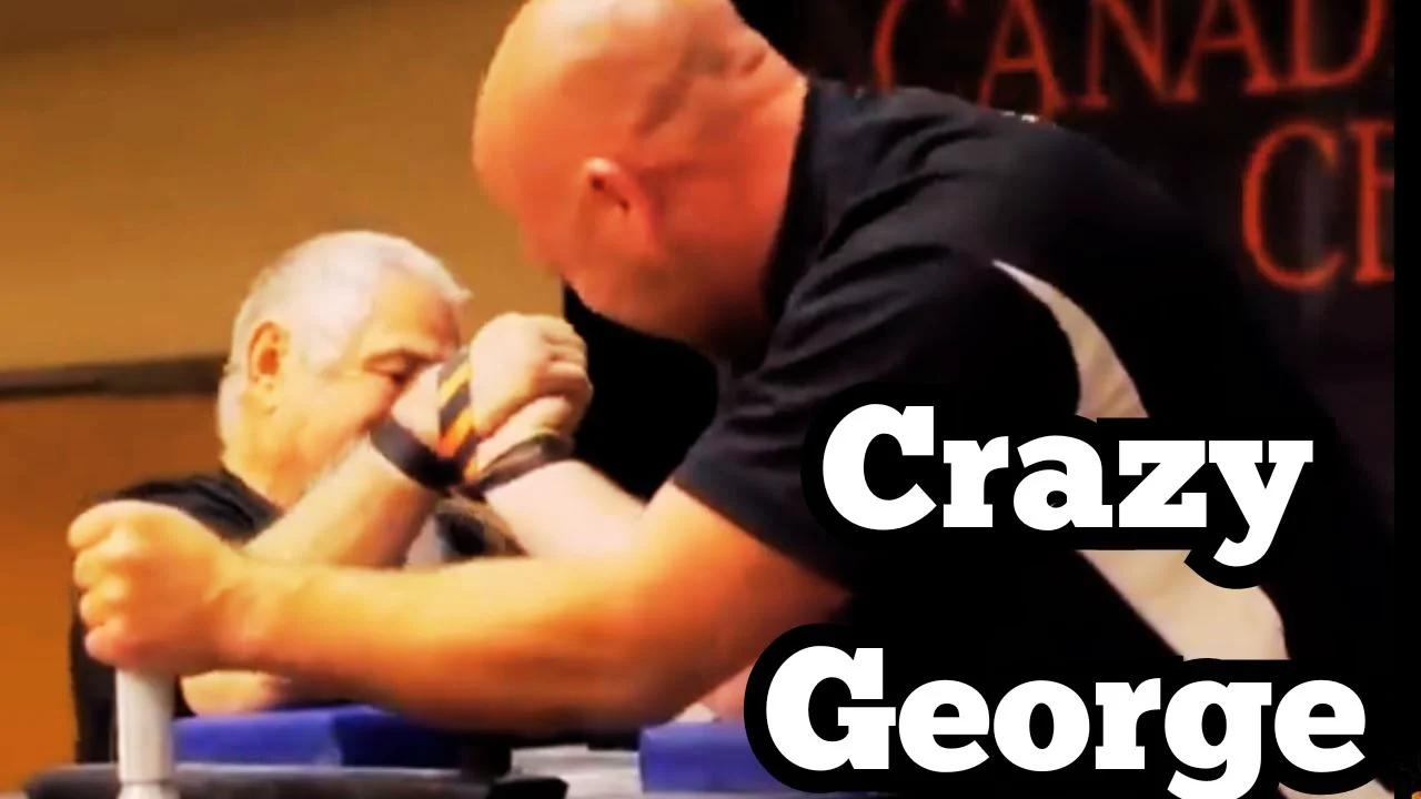 "La Leyenda 'CRAZY George': Un Viaje por la Historia del Arm Wrestling 🌟🎯"