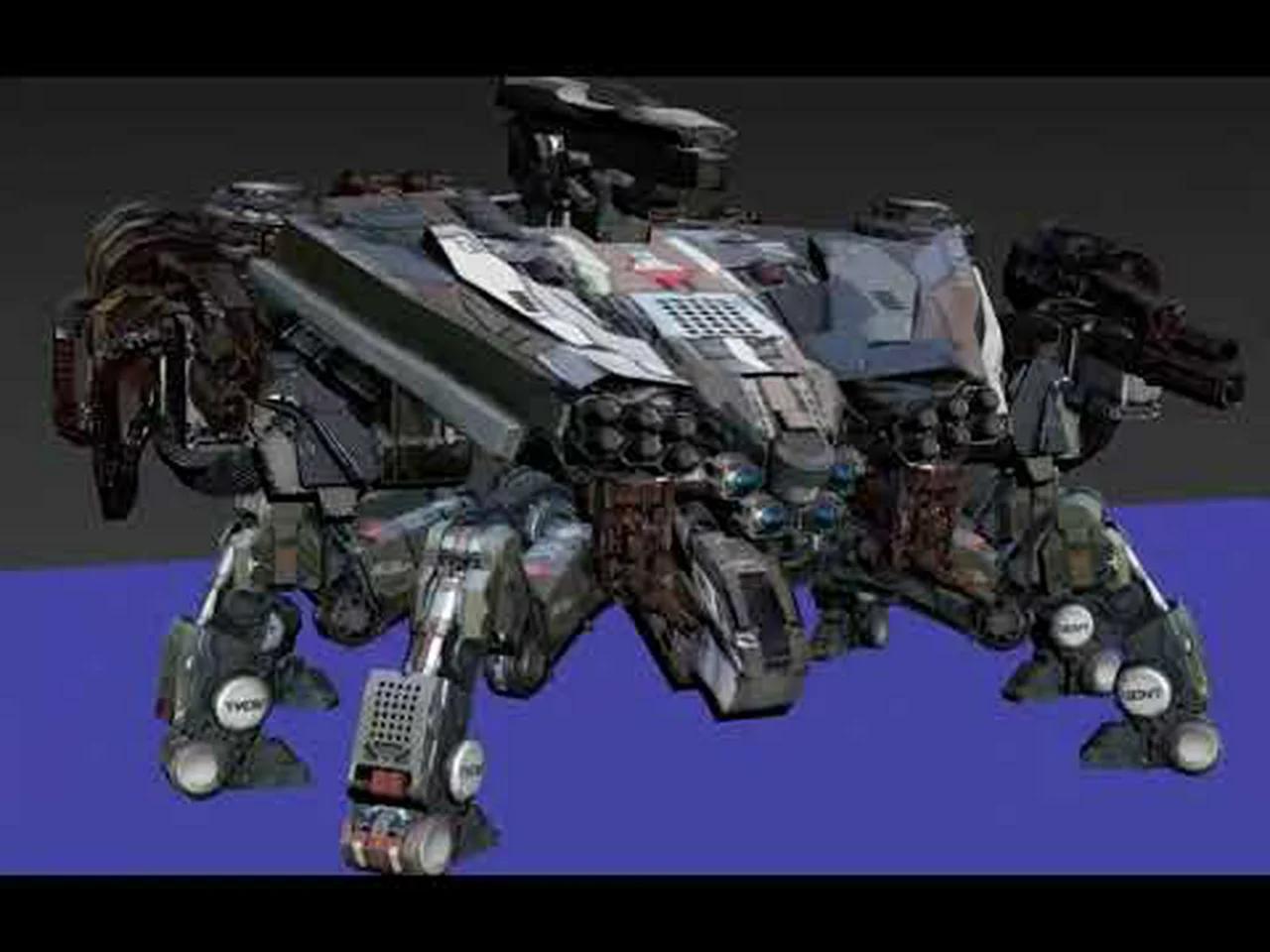 Thanatos Mech Animations 3DSMax - Model By Synthwave - Anims By o ...