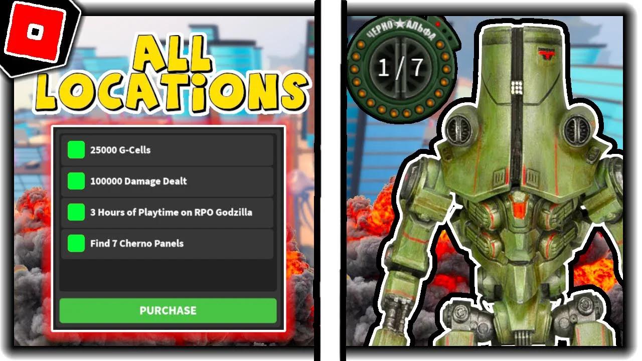 How to get ALL CHERNO ALPHA PANELS LOCATIONS in KAIJU UNIVERSE - Roblox