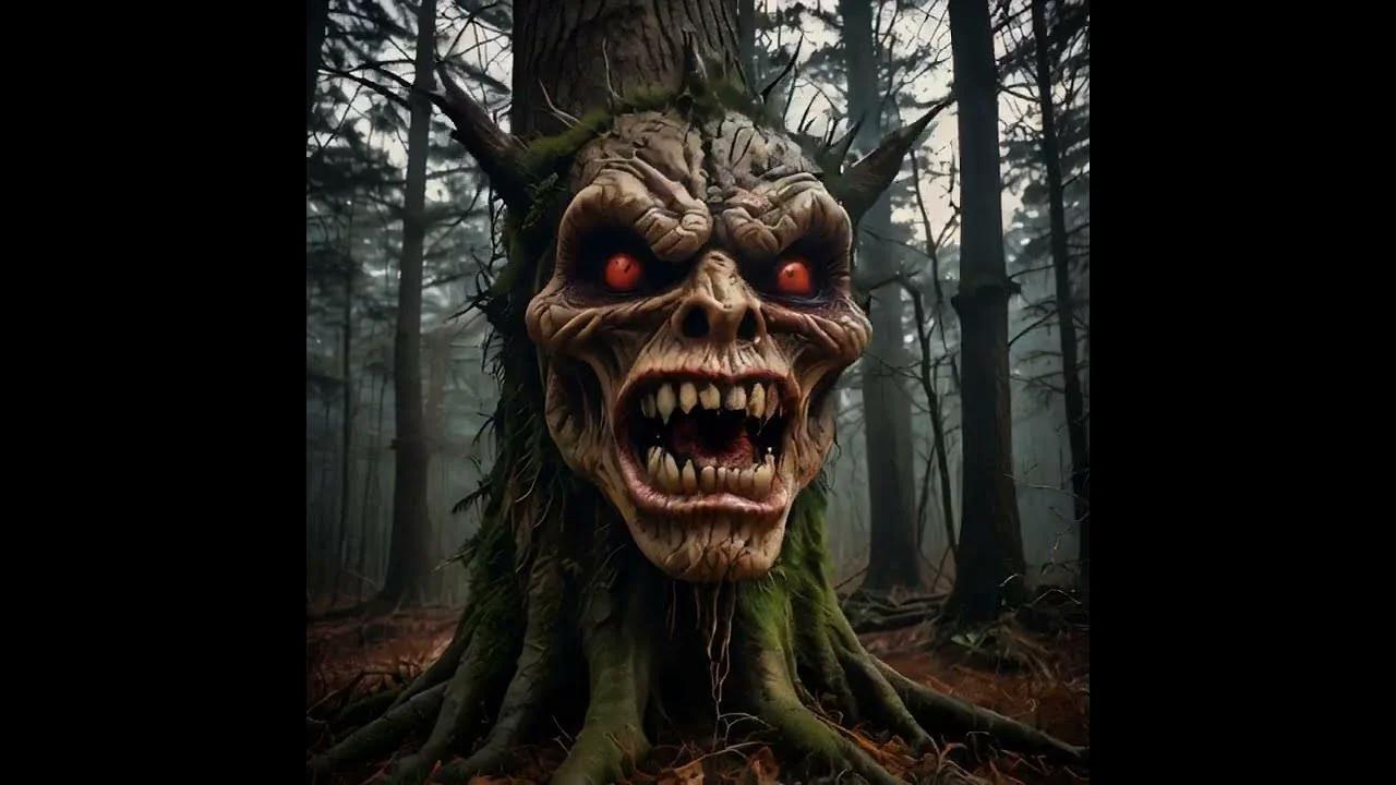 😱🌲 Chilling Forest Encounter: Biologically Correct Tree Creature Terror