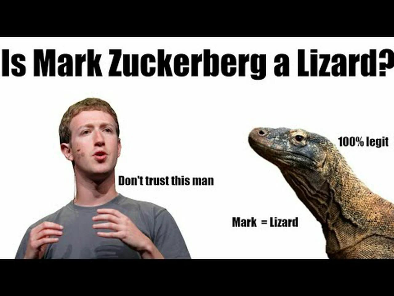 Mary Sue learns Mark Zuckerberg is a spying lizard person