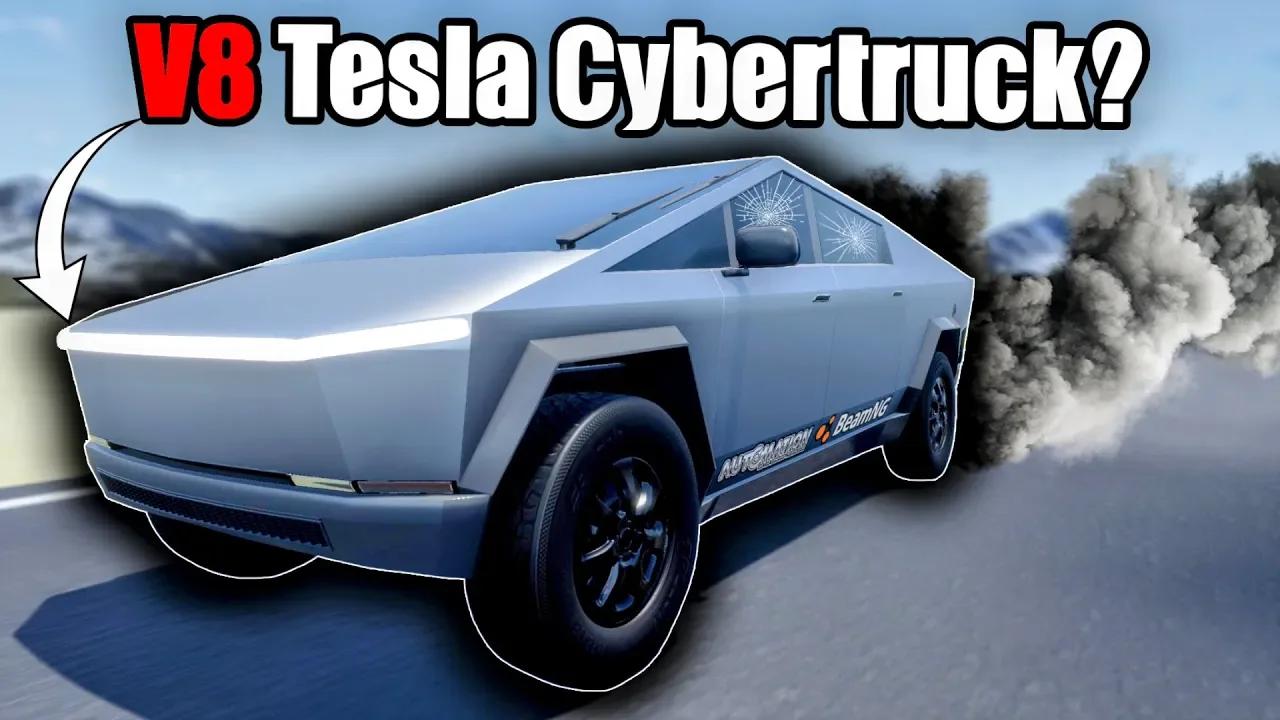 I Built a Gas-Guzzling V8 Tesla "Cybertruck"! | Automation Game ...