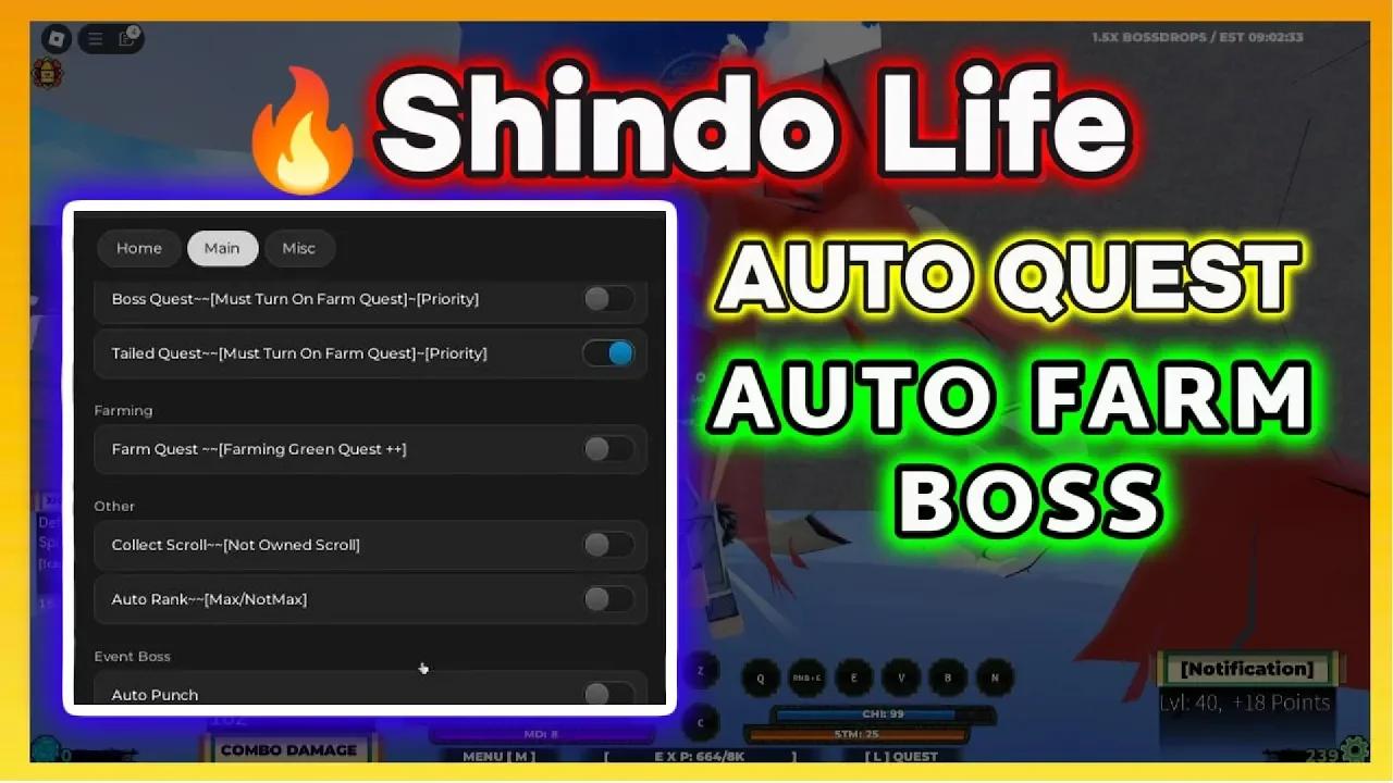 🔥 NEW SCRIPT SHINDO LIFE 🔥 Working Auto Farm, Auto Quest And More.