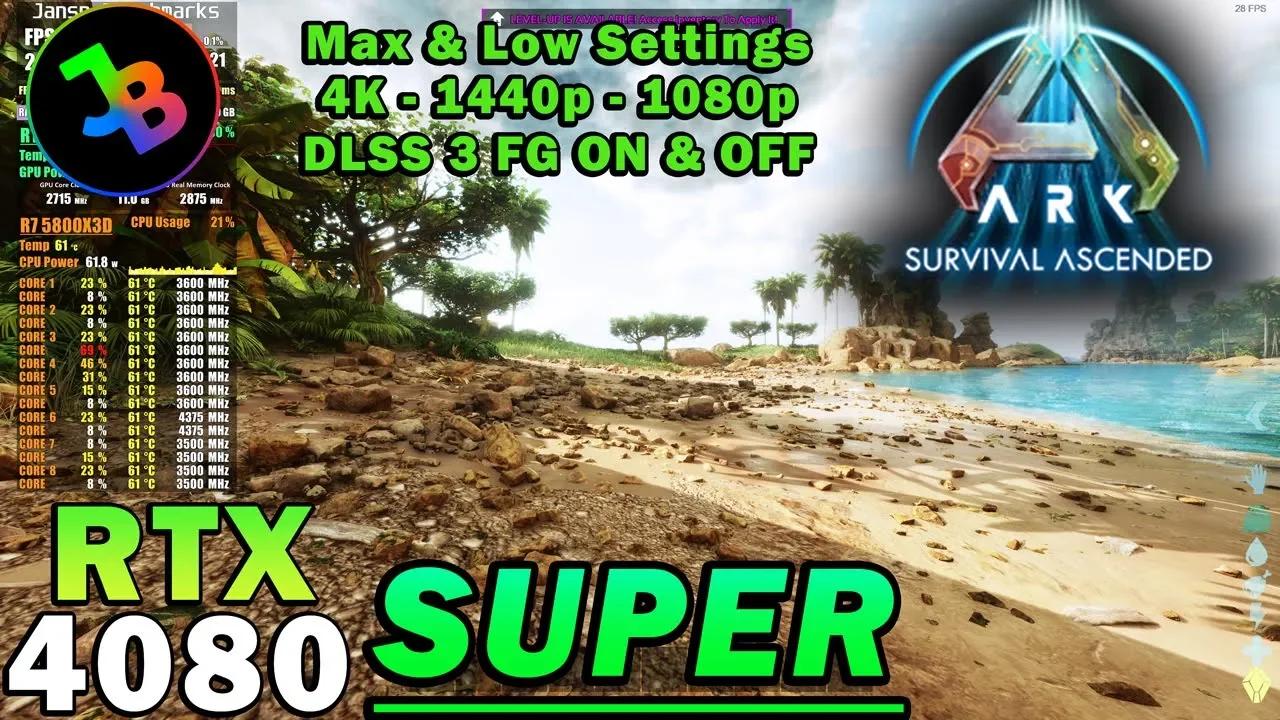 ARK: Survival Ascended | RTX 4080 Super | Ryzen 7 5800X3D | 4K - 1440p ...