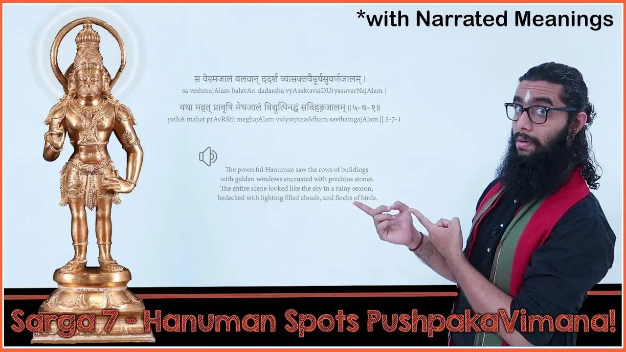 Sarga7 (Hanuman Spots Pushpaka Vimana) - Sundara Kanda of Valmiki ...