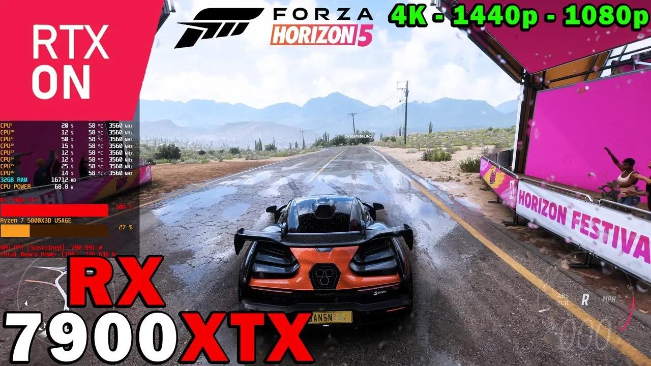 Forza Horizon 5 Ray Tracing | RX 7900 XTX | Ryzen 7 5800X3D | 4K ...