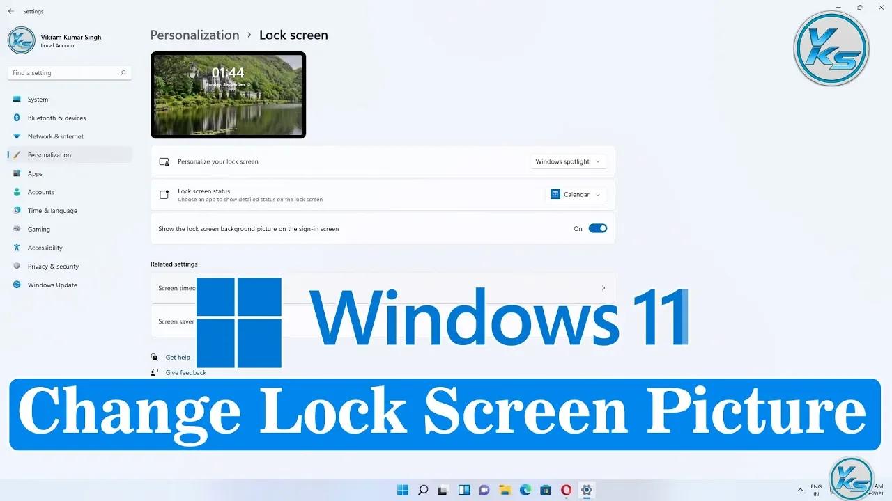 Windows 11 - How To Change Lock Screen Picture or Make A Slideshow