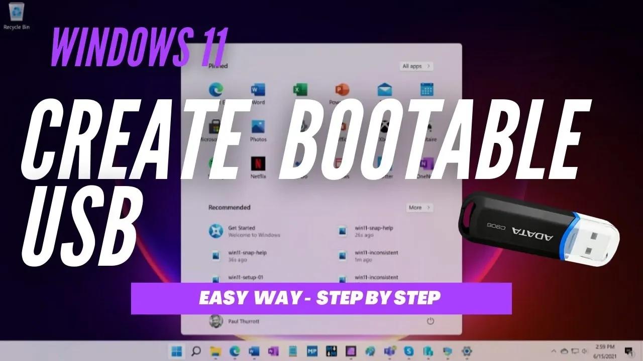 HOW TO CREATE WINDOWS 11 BOOT USB DRIVE 2021 - طريقة نسخ ويندوز على ...