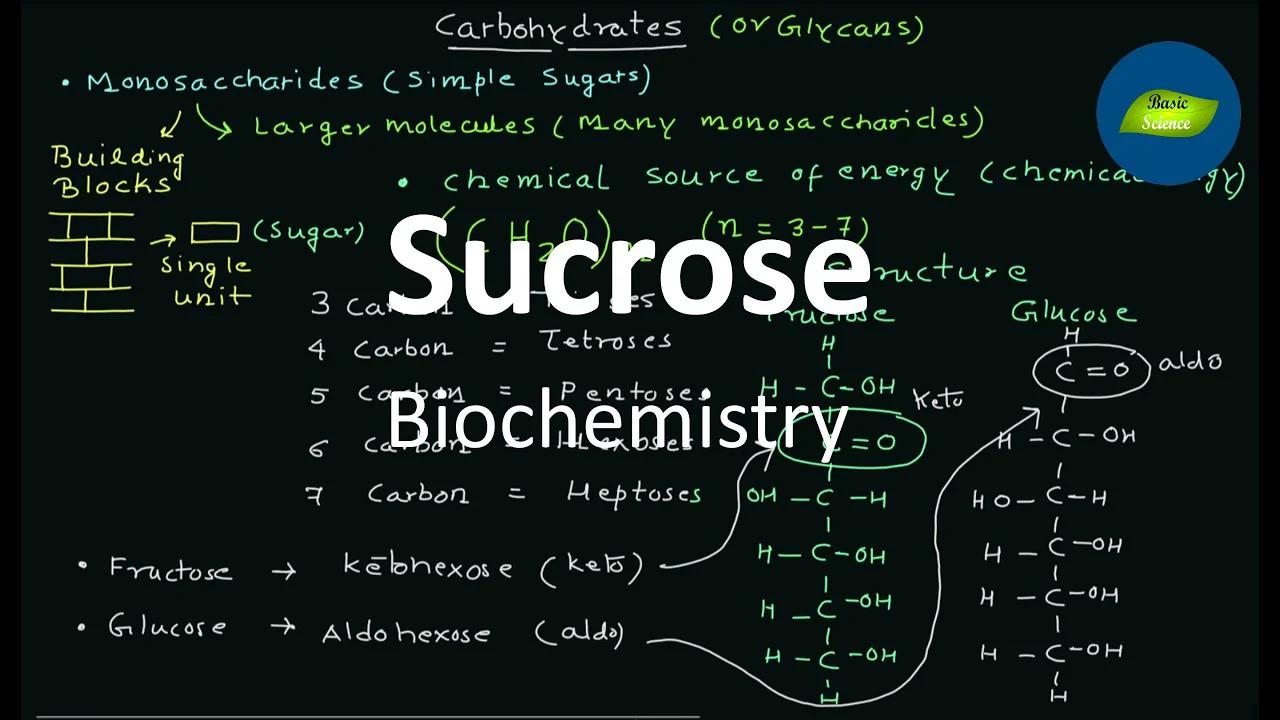 Sucrose | Glycosidic bond | Biochemistry | Basic Science Series