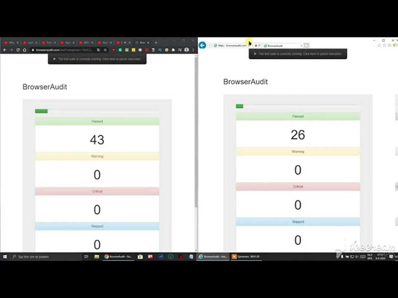 Google Chrome vs Internet Explorer (Windows 10)