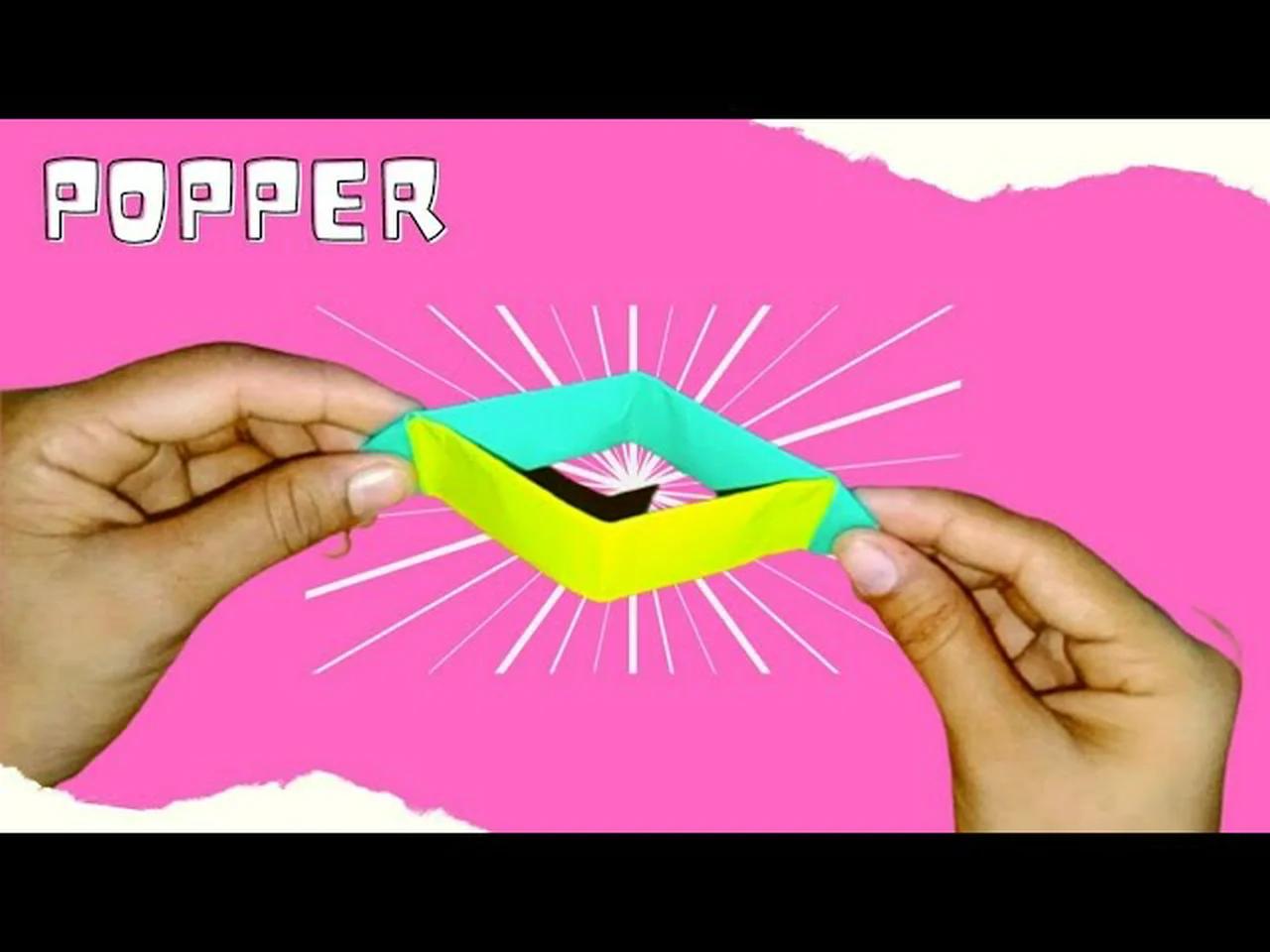 DIY Paper Popper | How to Make Origami Paper Popper | Origami Banger ...