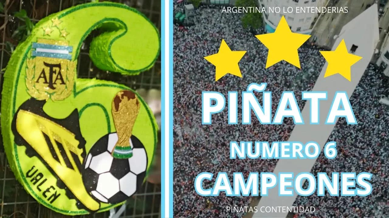 Como HACER PIÑATA Numero 6 💙🤍💙 SELECCION ARGENTINA ⭐⭐⭐| AFA |# ...
