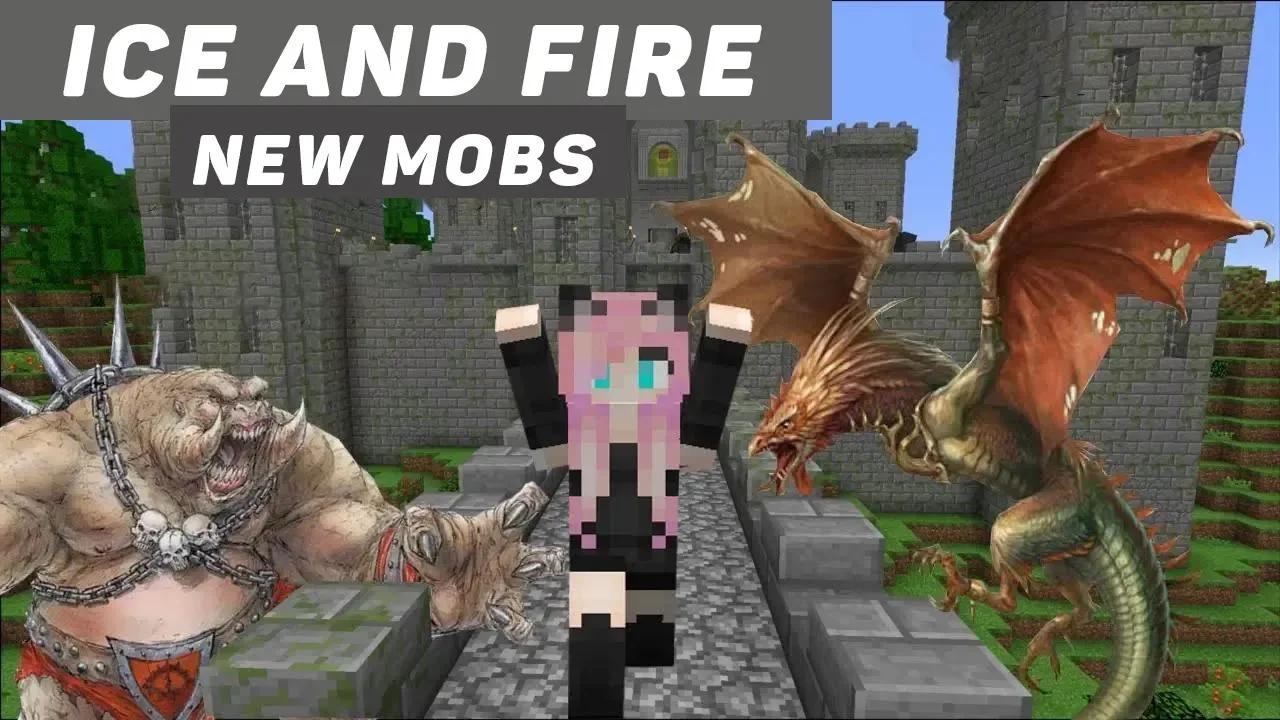 Ice and Fire mod update. Tutorial. New mobs. (Minecraft java)