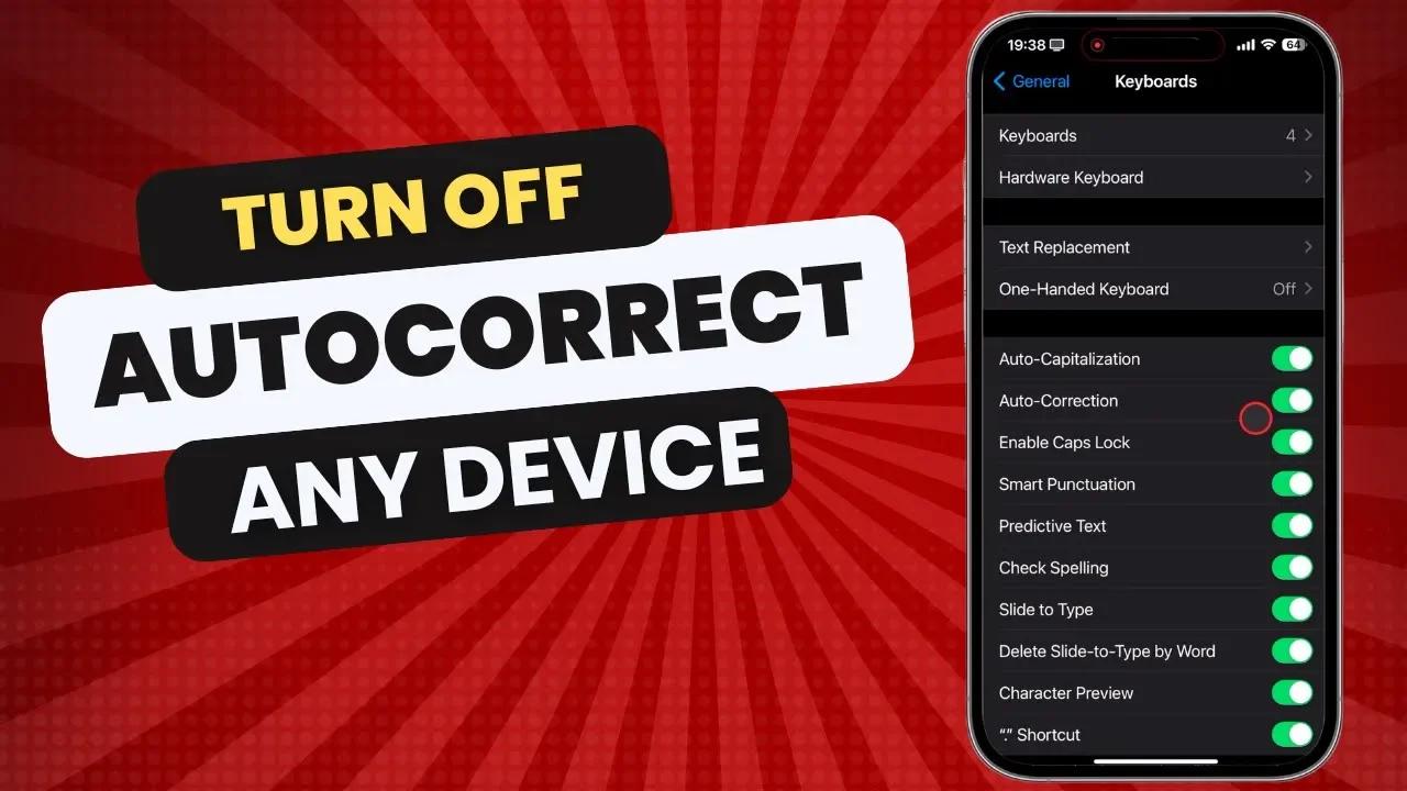 How To Turn Off Autocorrect