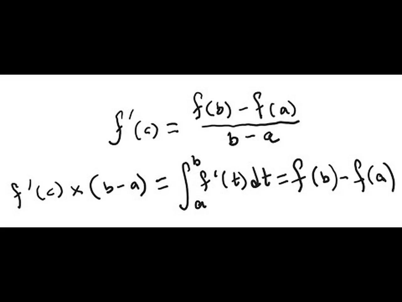 The FUNDAMENTAL THEOREM OF CALCULUS __IS__ the MEAN VALUE THEOREM.