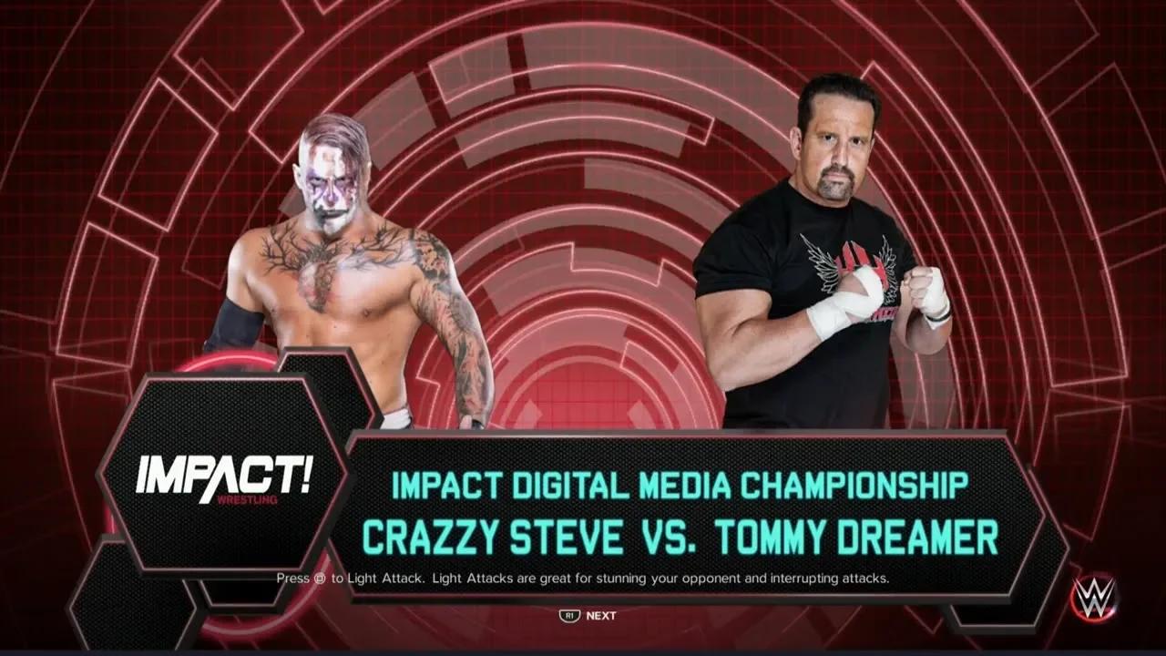 Impact Wrestling Tommy Dreamer vs Crazzy Steve for the IMPACT Digital ...