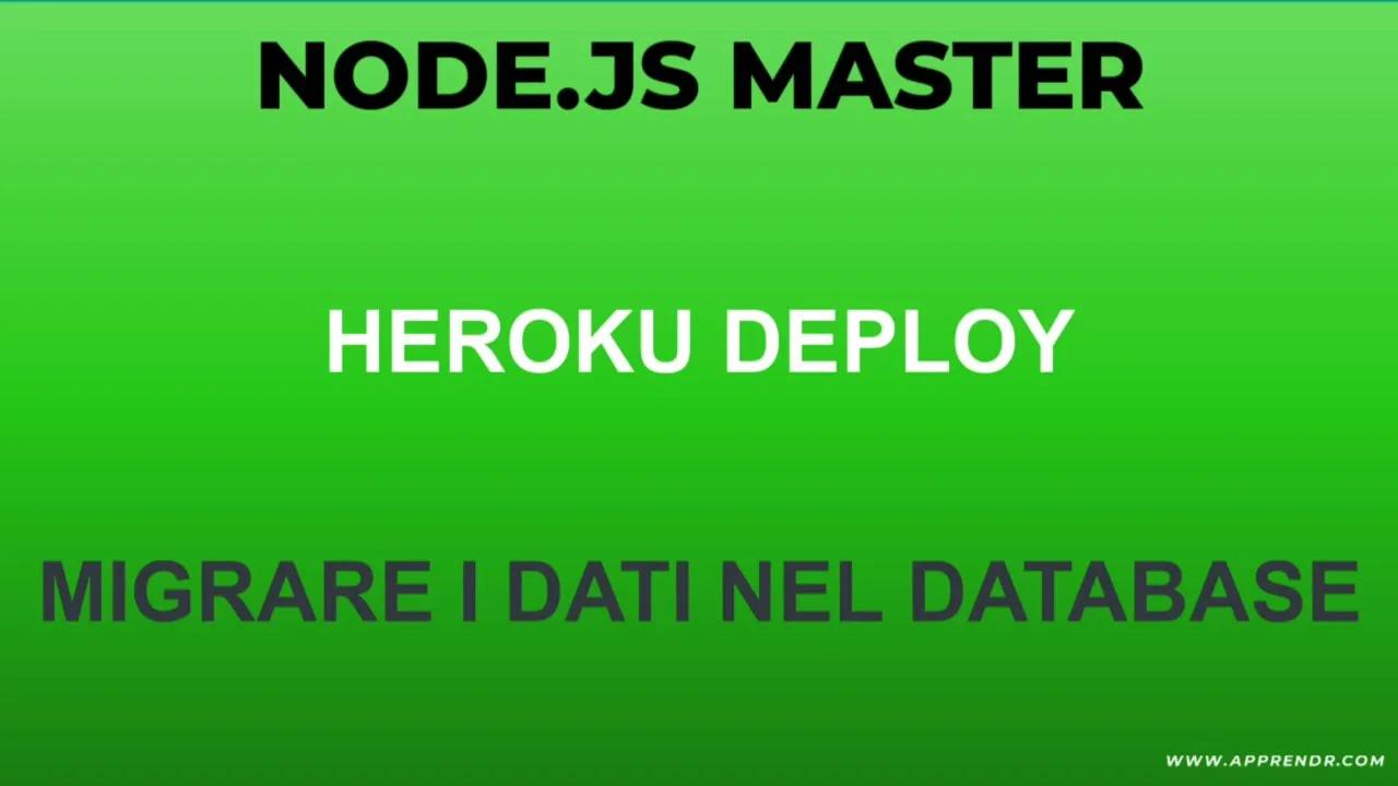 Heroku Node App Configurare Il Database E Migrazioni Con Sequelize