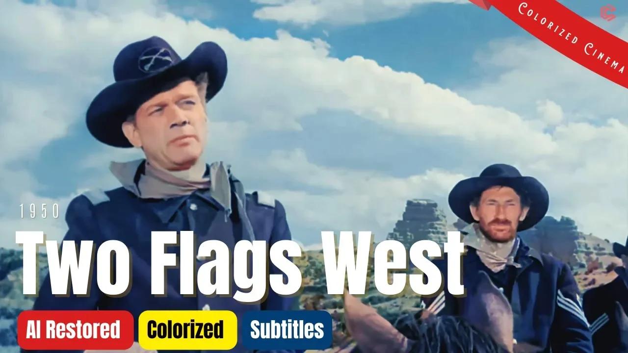 Colorized 1950 Movie: Two Flags West - Joseph Cotten, Jeff Chandler ...