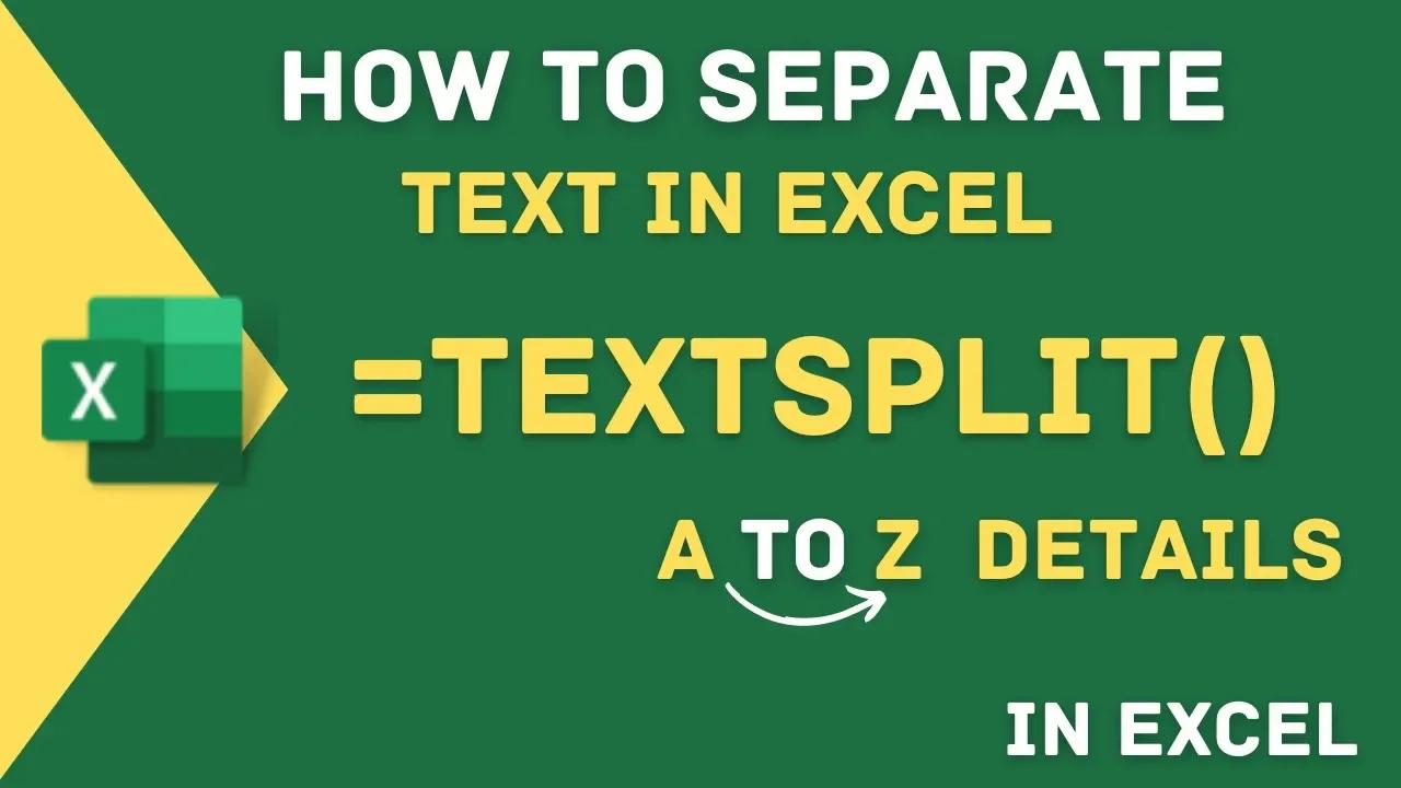 How To Use Textsplit Function In Excel Different Type Of Use Of