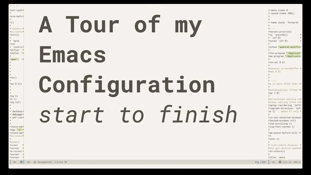 A Tour of my Emacs Configuration