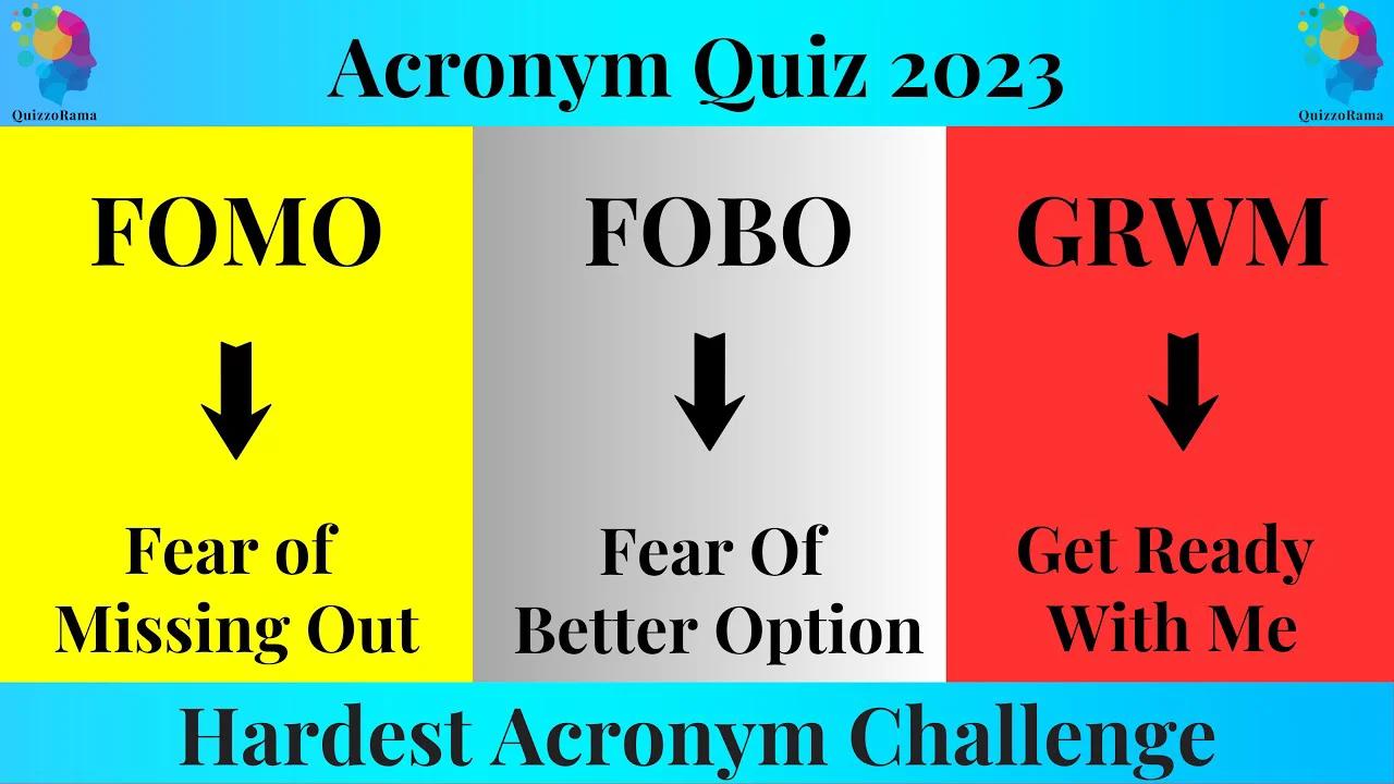 Guess The Acronym P-4 | Acronym Quiz | Abbreviation Quiz
