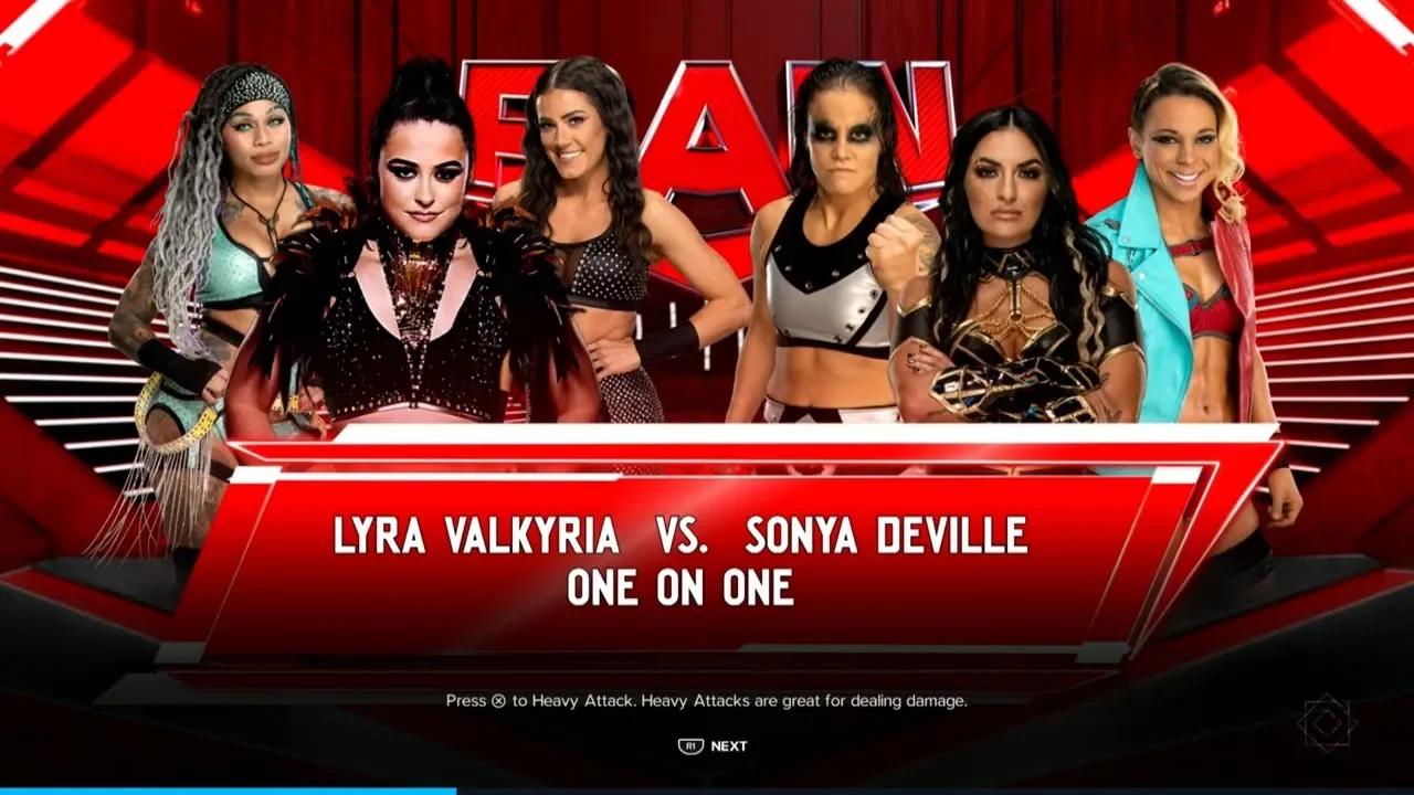 WWE Monday Night Raw Lyra Valkyria vs Sonya Deville