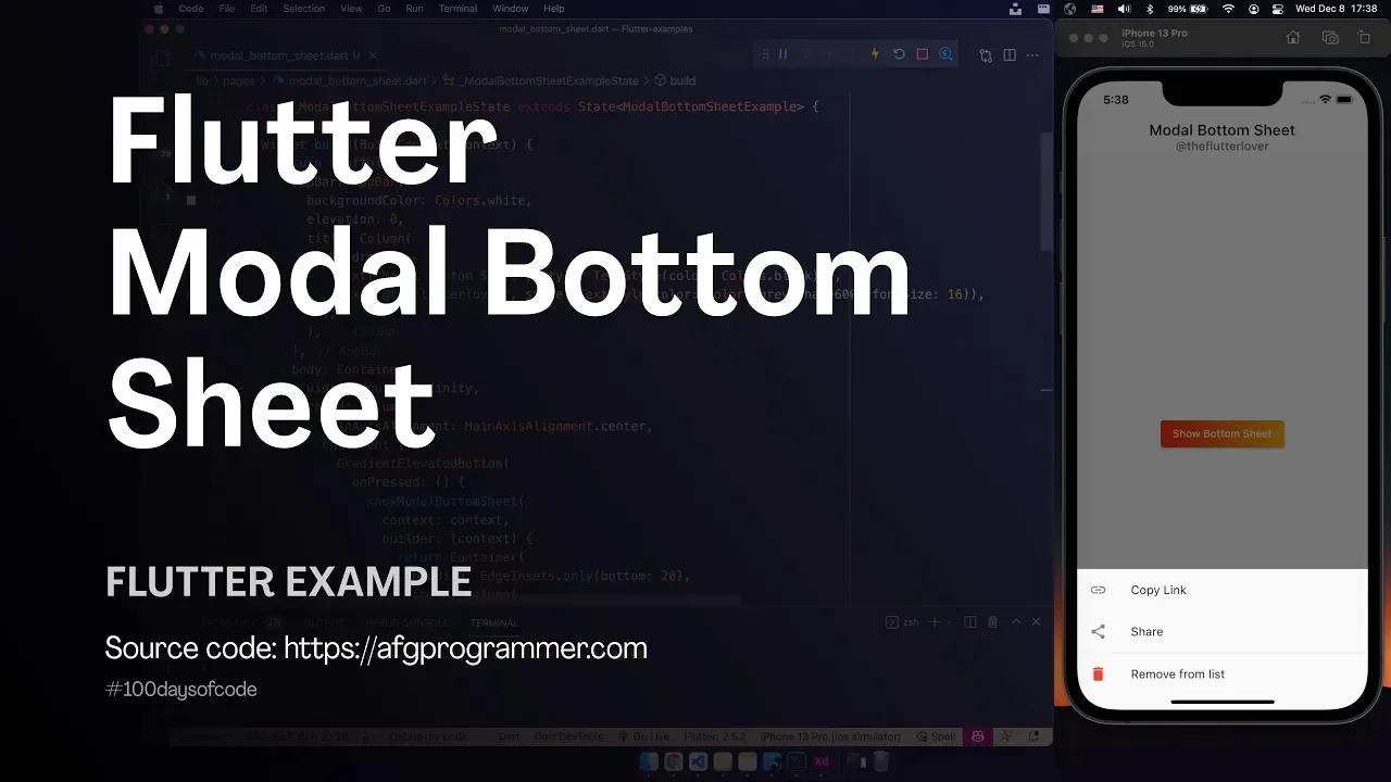 Modal Bottom Sheet Example in Flutter