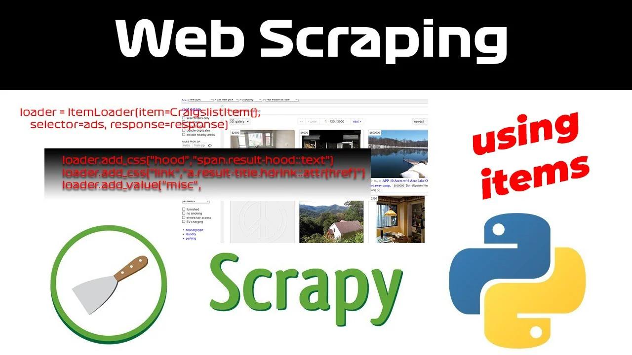 Web Scraping with Scrapy | code comparison using items