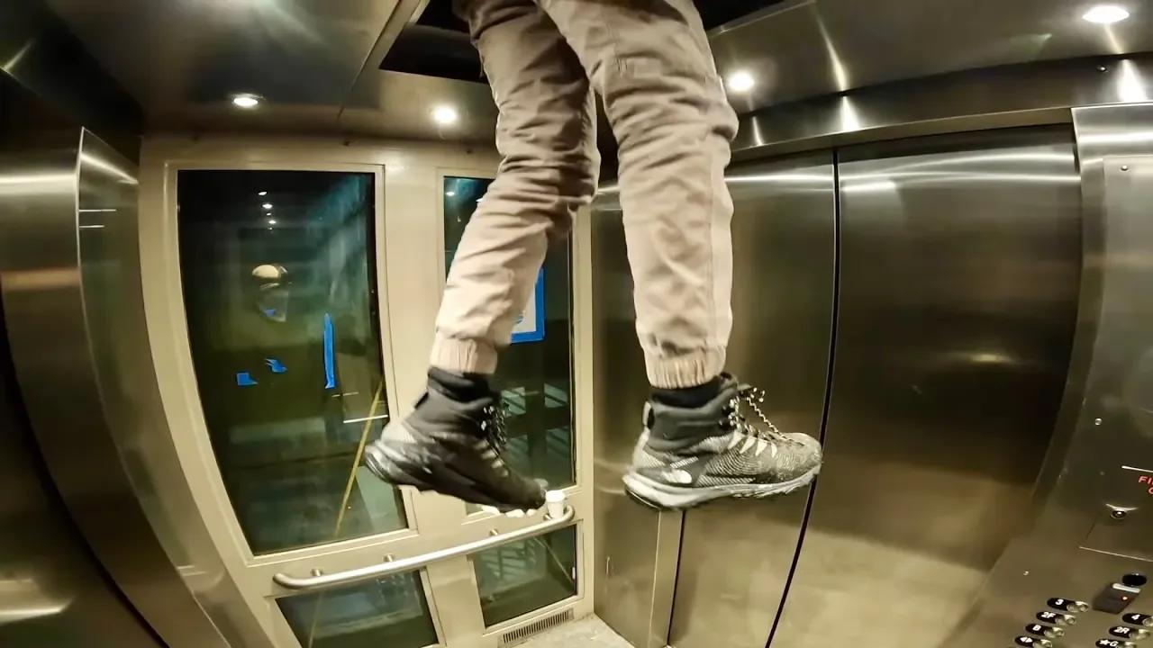 Elevator Surfing Down Town