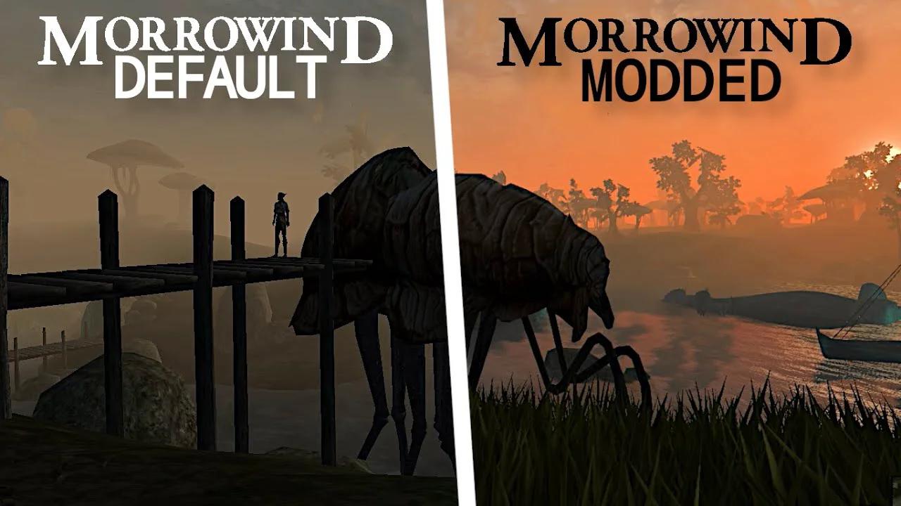 Morrowind | Default game vs The Enhanced Overhaul - Graphical Comparison