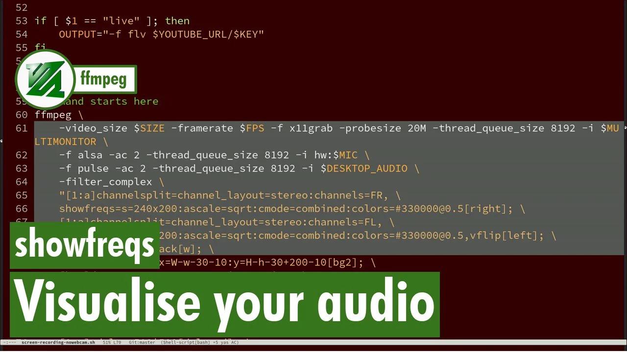 ffmpeg - Visualise your audio