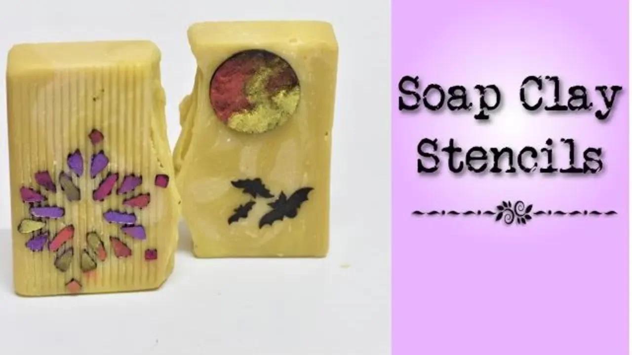 How to stencil soap with soap clay / dough.