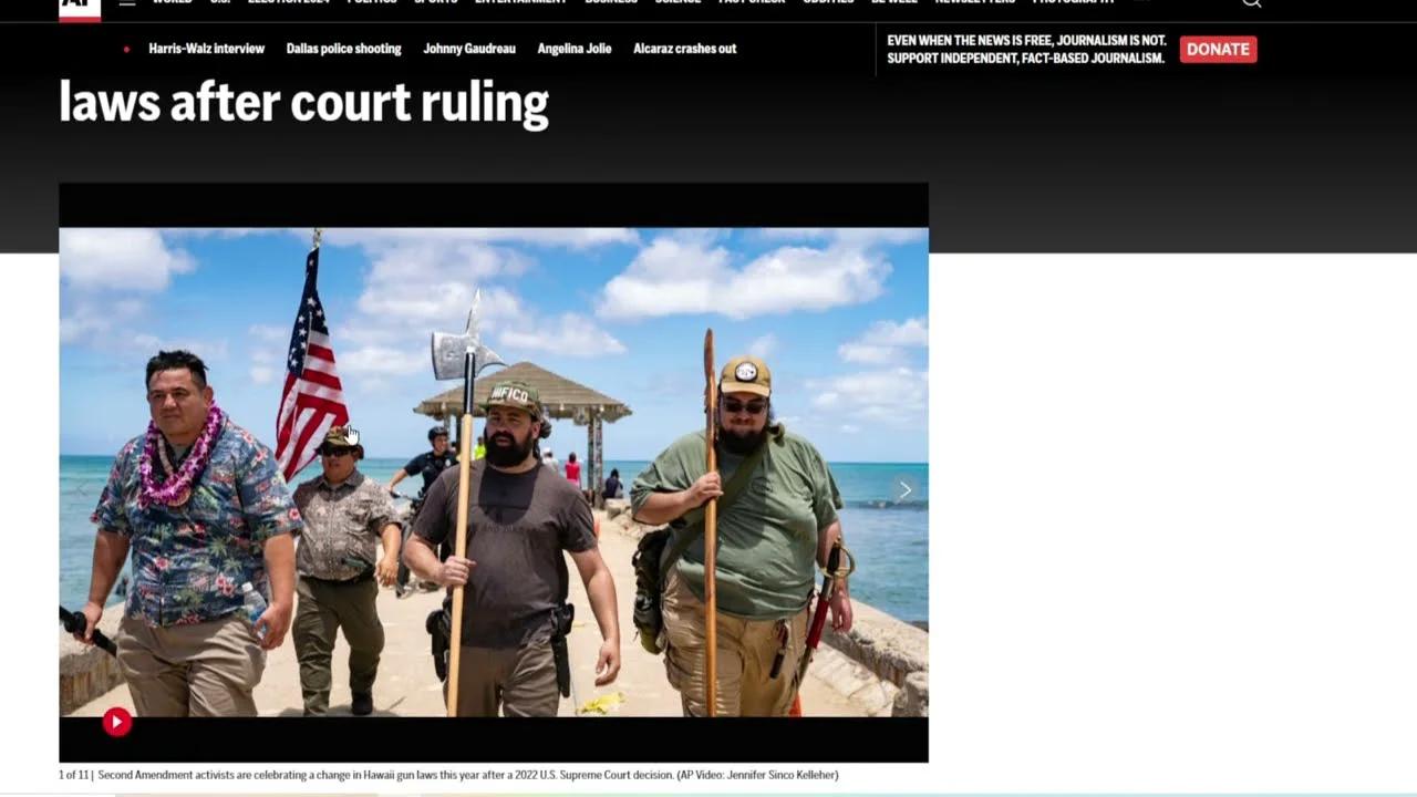 Hawaii Legalizes Battle Axe Open Carry