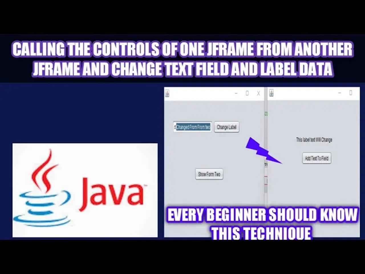 BEST WAY TO SEND DATA BETWEEN MULTIPLE JFRAMES | JAVA FRAMES TUTORIAL