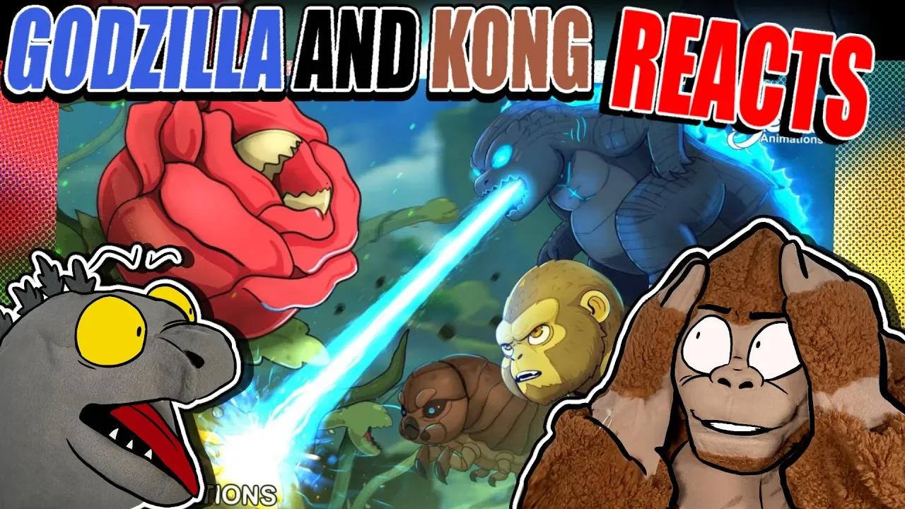 Godzilla Reacts| Baby Godzilla, Kong, Mothra Larva vs. Biollante ...