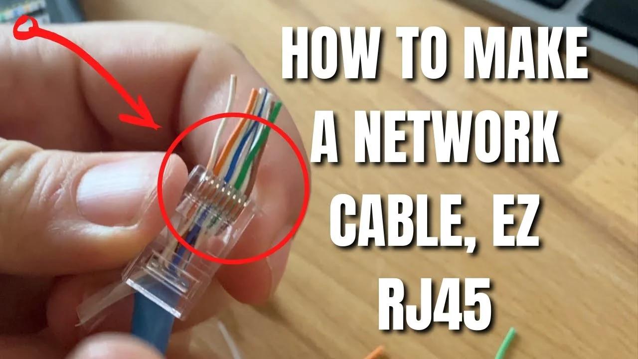 How To Make or Repair A Network Cable EZ, RJ45 #HomeNetworking