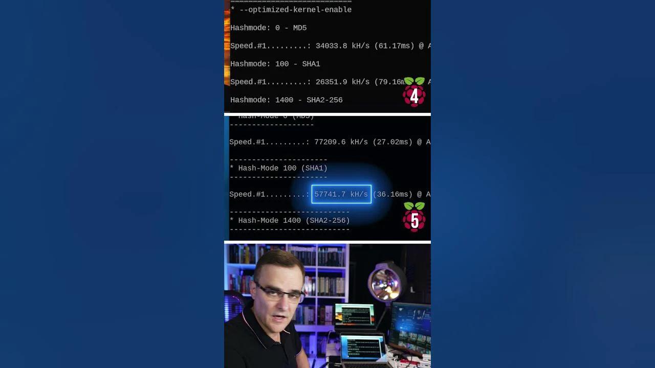 Raspberry Pi 5 Vs Pi 4 Password Cracking Performance Tests Shorts