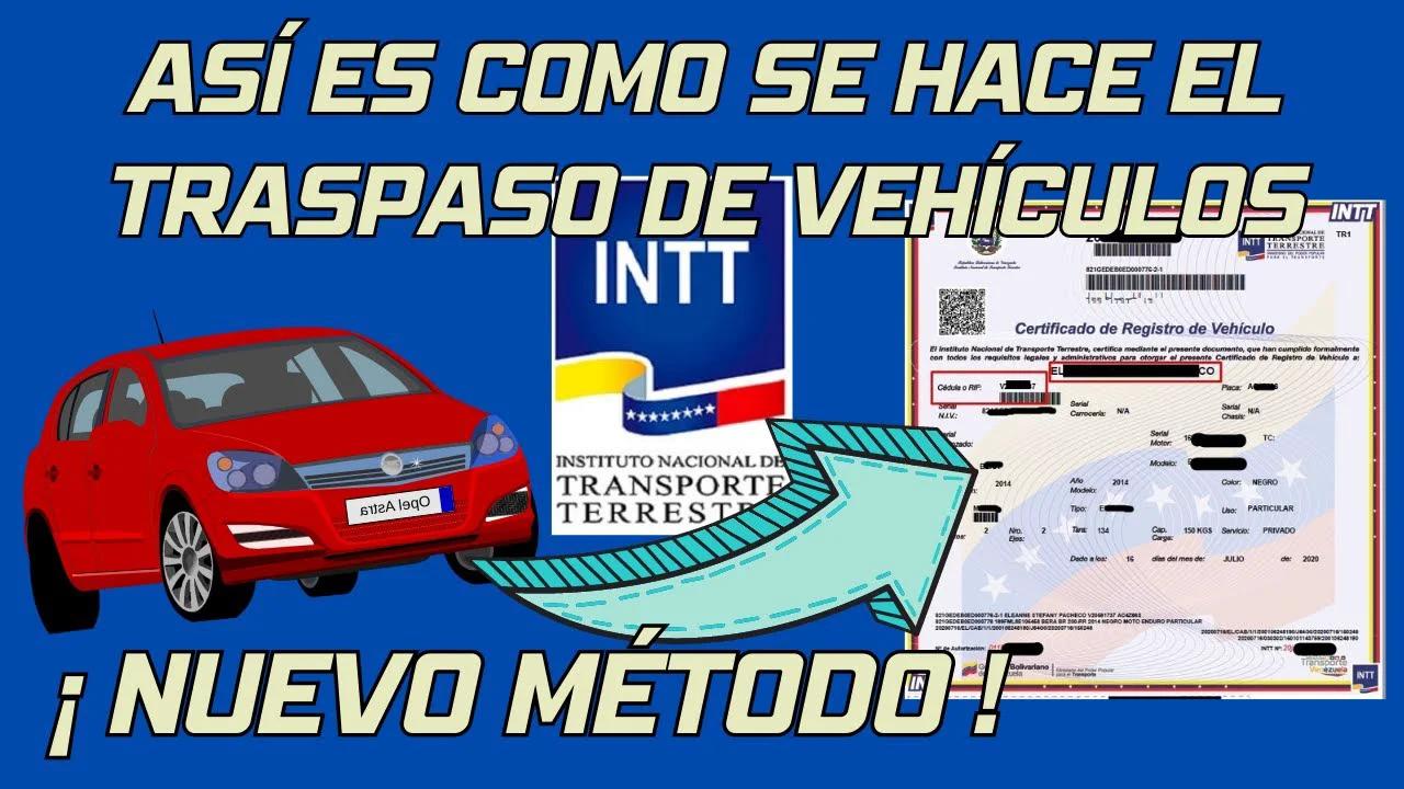 🥇cómo HACER 👉TRASPASO DE Propiedad VEHÍCULOS | INTT | 💥 ¡ NUEVO MÉTODO