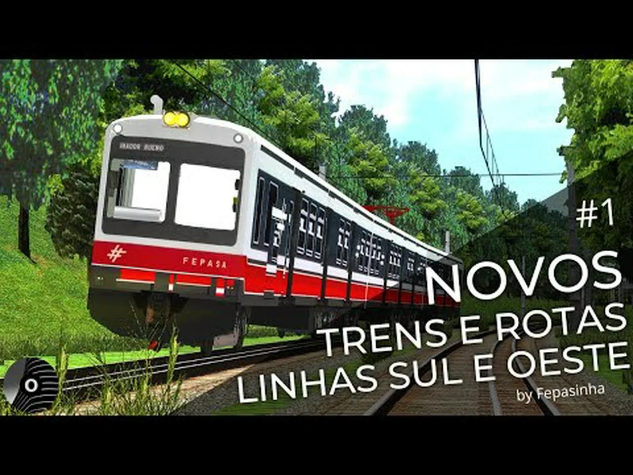OpenBVE - NOVOS TRENS E ROTAS LINHAS SUL E OESTE da FEPASA! Mairinque X Gabriel Piza