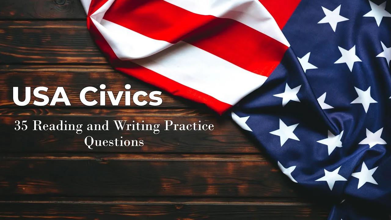USA Citizenship Reading and Writing Test Practice for 2021. USA Citizen ...